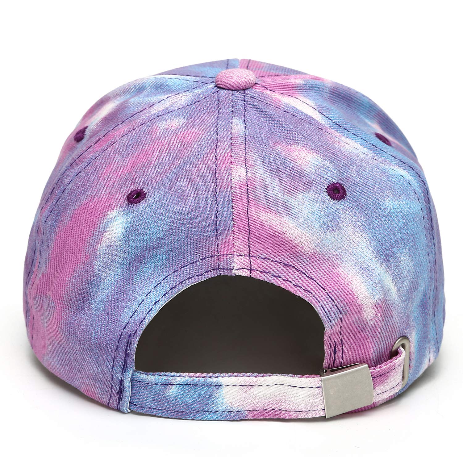 BEARUN Cotton Tie Dye Low Profile Cap Hiphop Baseball Cap Fashion Dad Hat Blue Purple