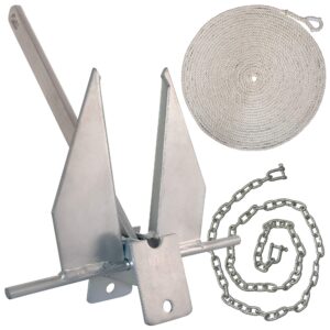 heavy boat anchor kit fluke anchor with anchor chain and boat anchor rope set boat anchors for different size boats pontoon