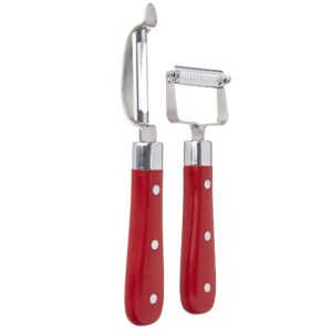 VINAU The Pioneer Woman Frontier Collection 2-Piece Peeler Set, Red