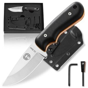 holtzman's gorilla survival 'redline' fixed blade hunting knife with sheath and ferro rod