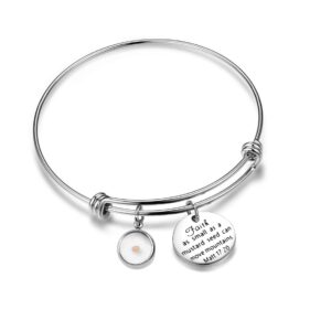 faith mustard seed bracelet faith jewelry christian inspirational gift, one size, metal