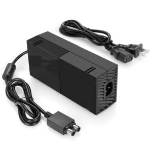 upgraded wall charger for xbox one power supply brick, ac adapter charger with power cord for xbox 1 console, us plug 100v-240v