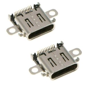 replacement type-c charging port switch charger connector power socket connector for nintendo switch ns console (2-pack)