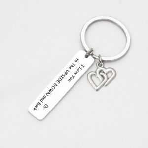 I Love You to The Upside Down and Back Keychain (I Love You to The Upside Down and Back Keychain)