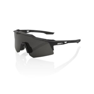 100% speedcraft xs sport performance sunglasses - sport and cycling eyewear (soft tact black - smoke)