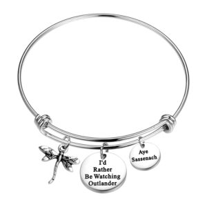 tgbje tv show inspired gifts i’d rather be watching bracelet dragonfly charm bracelet (lander bracelet)