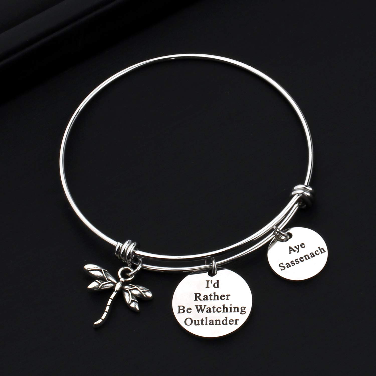 TGBJE TV Show Inspired Gifts I’d Rather Be Watching Bracelet Dragonfly Charm Bracelet (lander Bracelet)