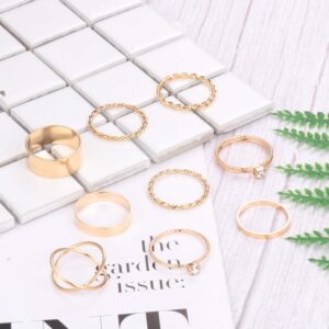 JOERICA 95PCS Knuckle Rings for Women Stackable Rings Boho Vintage Midi Joint Nail Finger Rings Set