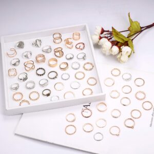 JOERICA 95PCS Knuckle Rings for Women Stackable Rings Boho Vintage Midi Joint Nail Finger Rings Set