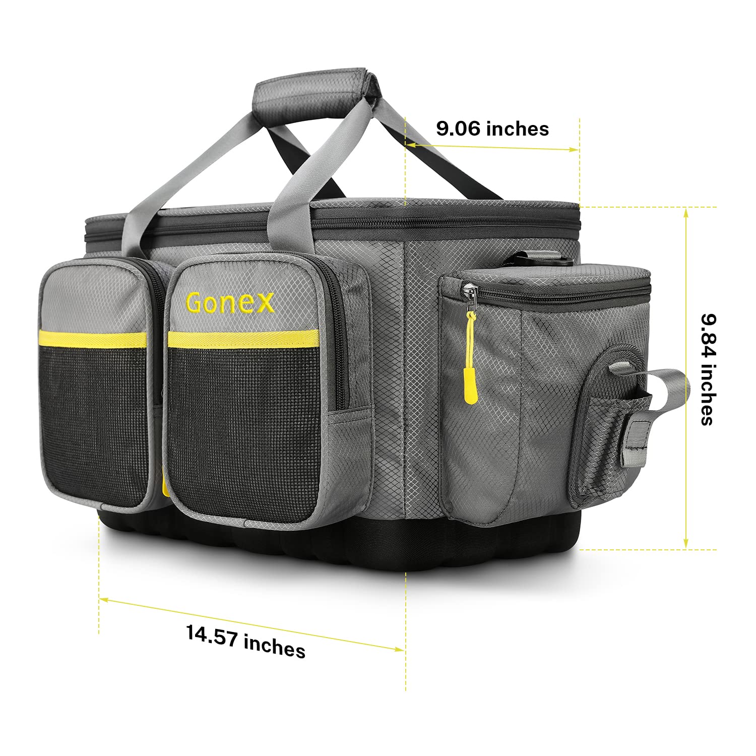 Fishing Tackle Bag, Water-Resistant Polyester Material Fishing Tackle Storage Bag with Padded Shoulder Strap and Non-Slip Base Suitable for 3600 3700 Tackle Box