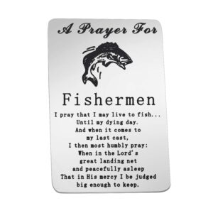 pliti fisherman prayer gifts fishing wallet insert christian gifts fishing gift fishermen gift fathers day gift for dad grandfather godfather fishing buddy gifts nautical gifts