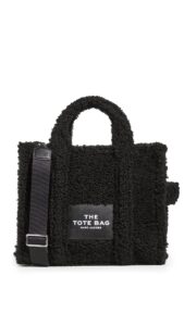 marc jacobs women's the teddy small tote, black, one size