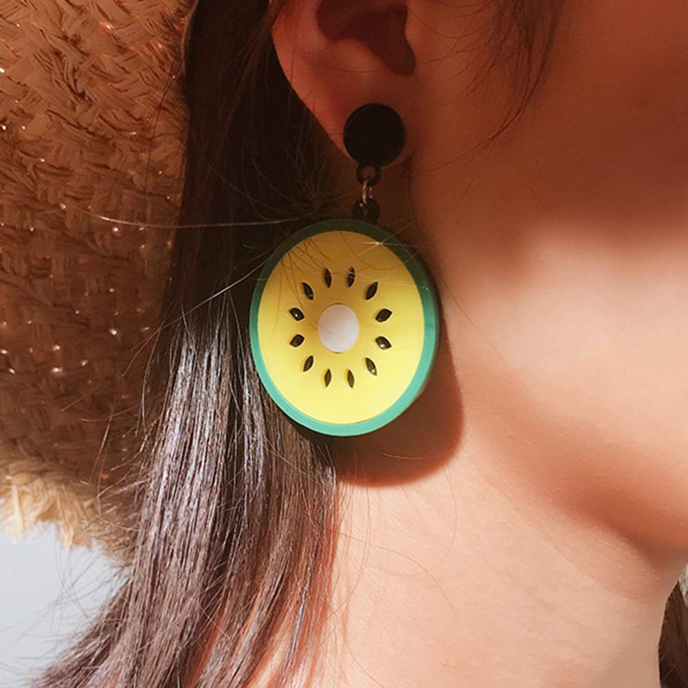 Fashion Earrings For Women,Funny Watermelon Lemon Strawberry Fruit Series Dangle Ear Studs Earrings - Cherry**