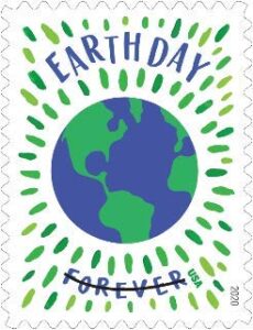 usps earth day (booklet of 20) save earth, recycle, awareness, thank you, climate, party first class forever postage stamps scott #5459