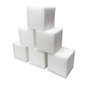 foamma white foam pit cubes/blocks 4” x 4” x 4” 30 pack for gymnastics, freerunning and parkour courses, skateboard parks, bmx, trampoline arenas