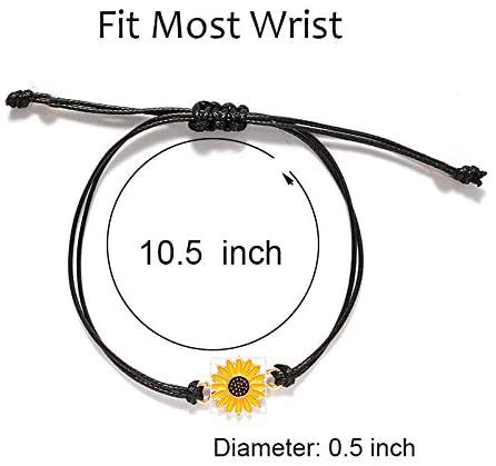 morniface Pinky Pomise Distance Matching Bracelets for Best Friends Couple Family Women Mens Teen Girls Sunflower Boho Bracelet Friendship Jewelry