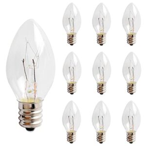 scentsy bulb,10 pack wax warmer light bulbs 15w,replacement bulbs for himalayan salt lamps & baskets, chandeliers, scentsy & wax warmers, night lights -15w,e12 bulbs