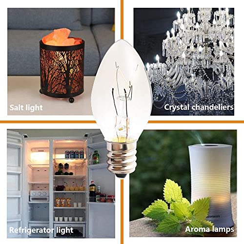 Scentsy Bulb,10 Pack Wax Warmer Light Bulbs 15W,Replacement Bulbs for Himalayan Salt Lamps & Baskets, Chandeliers, Scentsy & Wax Warmers, Night Lights -15W,E12 Bulbs