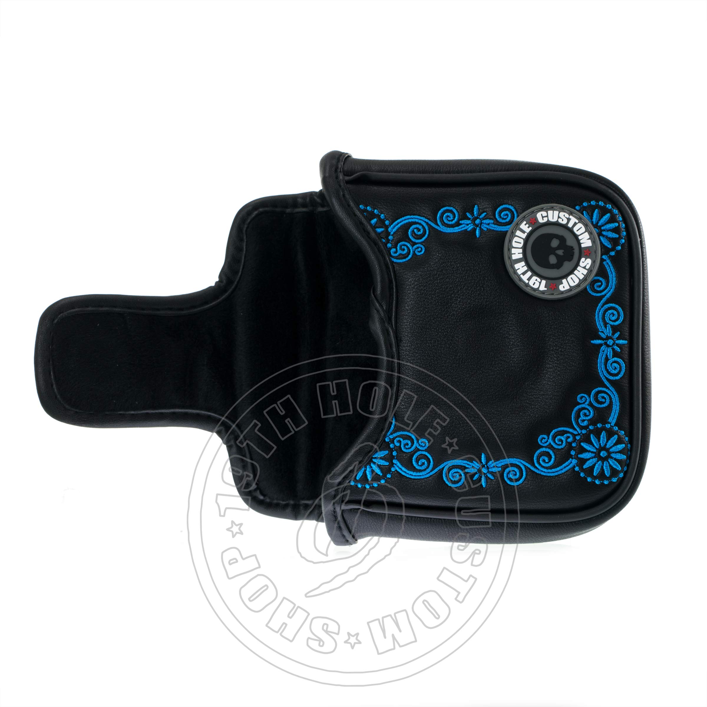 Dia de Los Muertos Sugar Skull Golf High-MOI Mallet Putter Headcover, Black