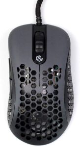 gwolves skoll skl 2020 edition 65g ultra lightweight honeycomb design wired rgb gaming mouse up to 12000 dpi (black) (long)