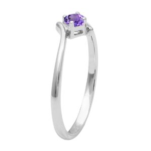 Shine Jewel 925 Sterling Silver Round Amethyst Gemstone Solitaire Ring (6)