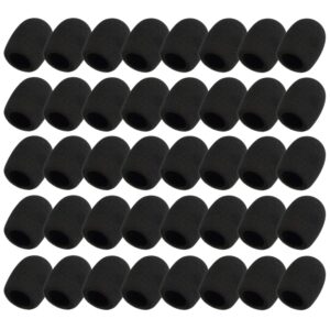 foraineam 40 pack foam mic covers handheld microphone windscreen black mic sponge foam cover shield