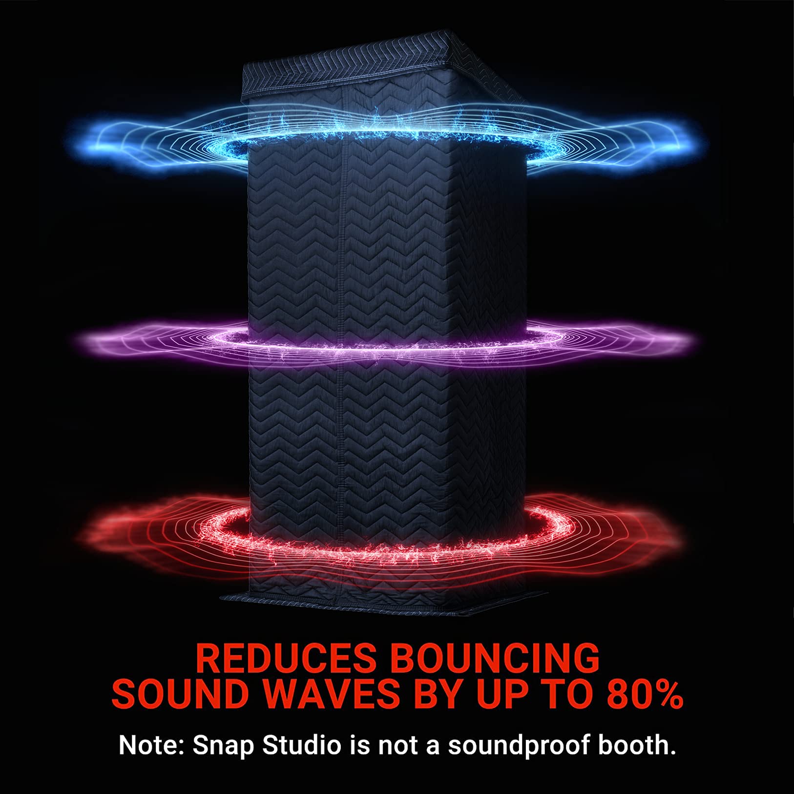 Snap Studio Ultimate Vocal Booth - 360 Degree Reverb Isolation Shield for Crisp, Echo-Free, Studio Quality Vocals - #1 Recommended by Rolling Stone Magazine