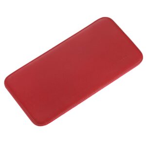 chiceco handbag base shaper for bag, vegan leather and felt - cherry red