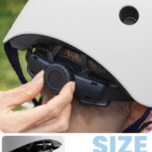 OutdoorMaster Youth & Kids Bike Helmet - Adjustable Multi-Sports Skateboard Helmet with Removable Liners for Balance Bike, Toddler Scooter, One Wheel Hoverboard - White - S