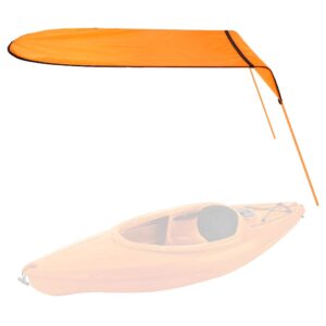 kuuqa kayak boat canoe sun shade canopy for single person, kayak accessories valentines day anniversary birthday gifts for him her husband wife（orange）