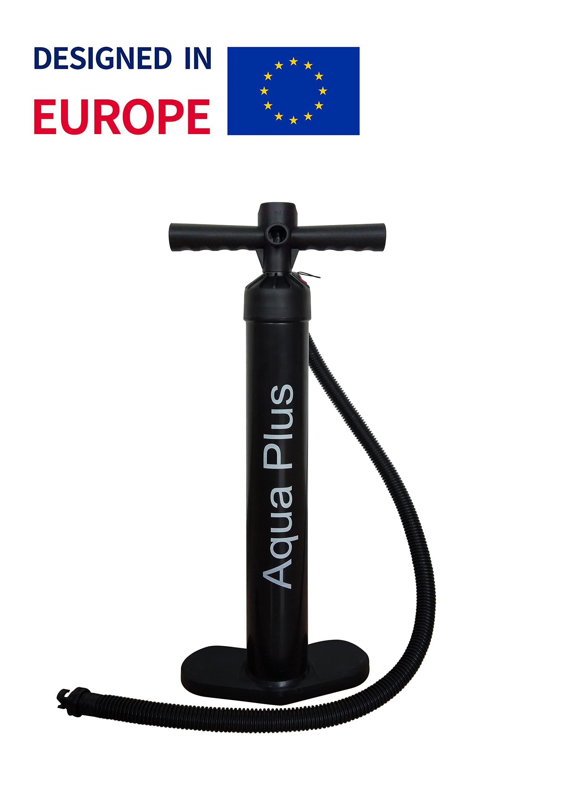 Aqua Plus Inflatable Stand Up Paddle Board High Pressure Double Action SUP Pump (Black, 63cm)