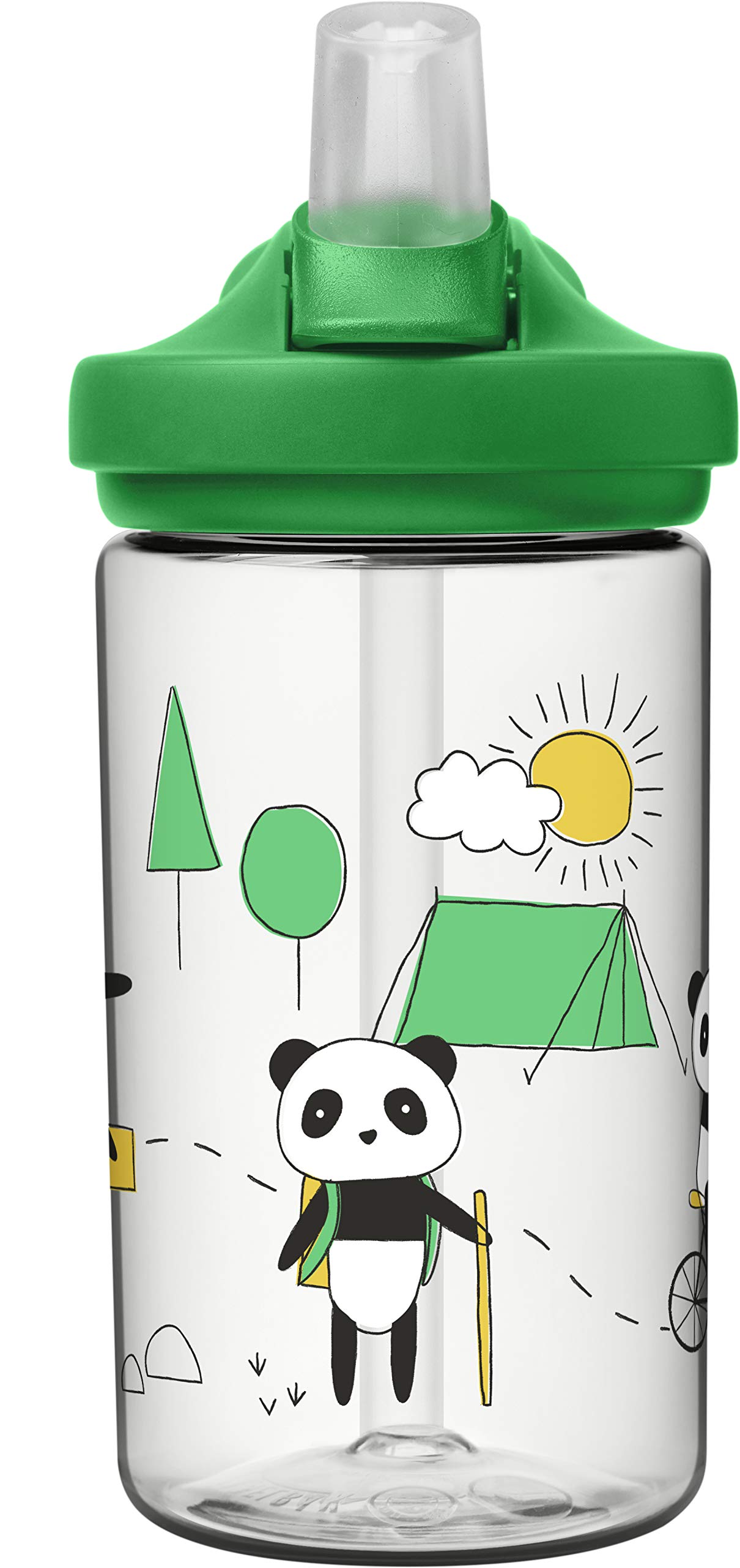 Eddy+ Kids BPA-Free Water Bottle with Straw, 14oz, Playful Pandas