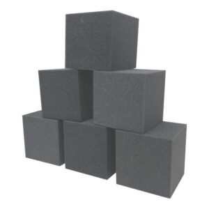 foamma charcoal foam pit cubes/blocks 4 x 4 x 4 10 pack for gymnastics, freerunning and parkour courses, skateboard parks, bmx, trampoline arenas