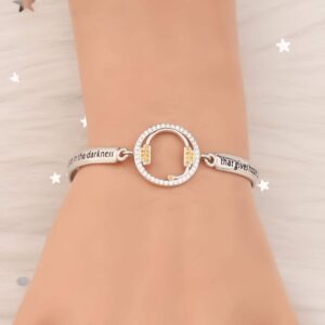 AKTAP 911 Dispatchern Charm Bangle Emergency Operator Jewelry Always Remember It's Your Voice in The Darkness That Gives Hope Thank You Gift for Her (911 Loop Bracelet)