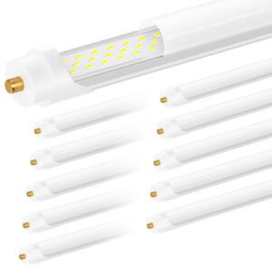 onlylux 8 foot led lights, t8 8ft led bulbs, 72w 9000lm f96t12 led t12 replacement tubes, frosted cover, fluorescent light bulb, 5000k led shop light(10 pack)