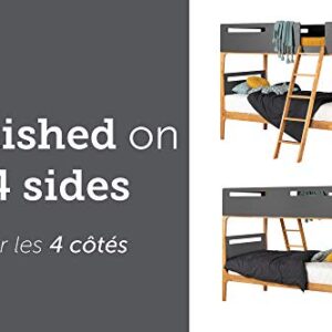 South Shore Bebble Bunk Bed, Twin, Charcoal Gray and Exotic Wood