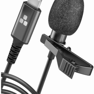 GALVANOX USB-C Microphone, Clip On Lavalier Omnidirectional Mic (Lightning)