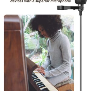 GALVANOX USB-C Microphone, Clip On Lavalier Omnidirectional Mic (Lightning)