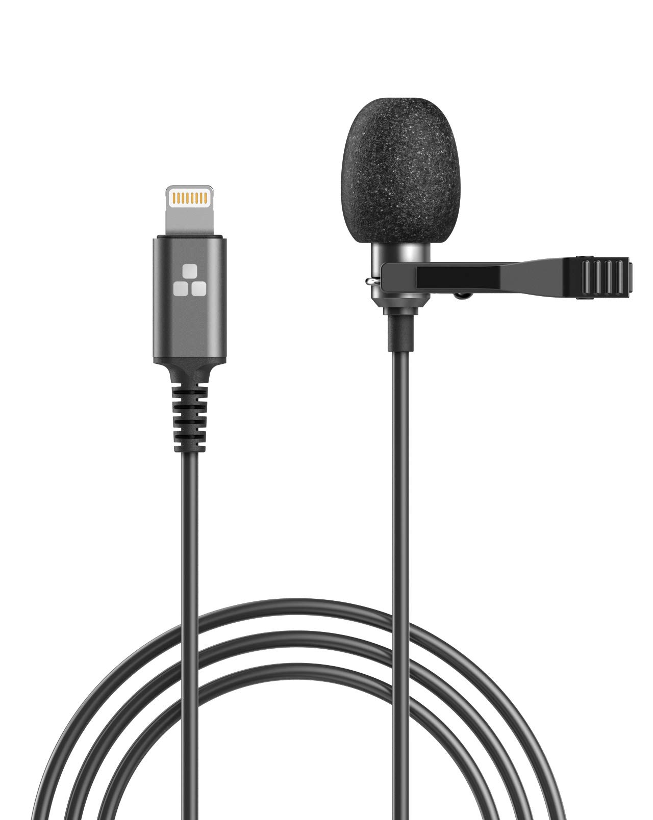 GALVANOX USB-C Microphone, Clip On Lavalier Omnidirectional Mic (Lightning)