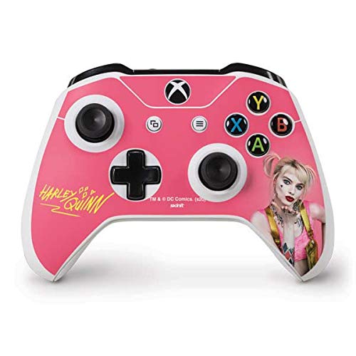 Skinit Decal Gaming Skin Compatible with Xbox One S Controller - Officially Licensed Warner Bros Harley Quinn Blowing Kisses Design