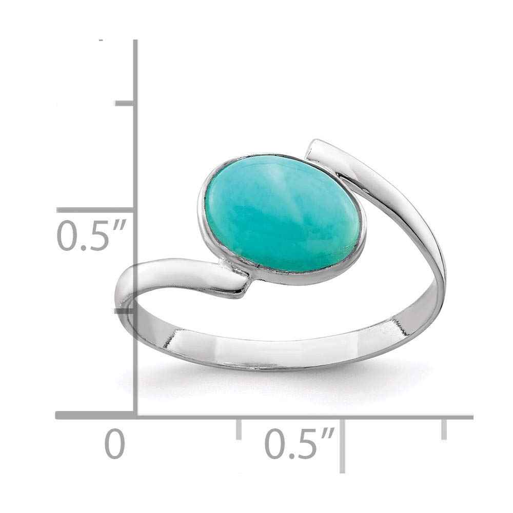 925 Sterling Silver Oval Shape Amazonite Ring Fine Jewelry For Women Gifts For Her, Size 6