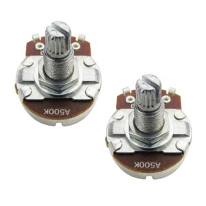 fleor 2pcs full size guitar volume pot 18mm shaft audio taper guitar potentiometer a500k