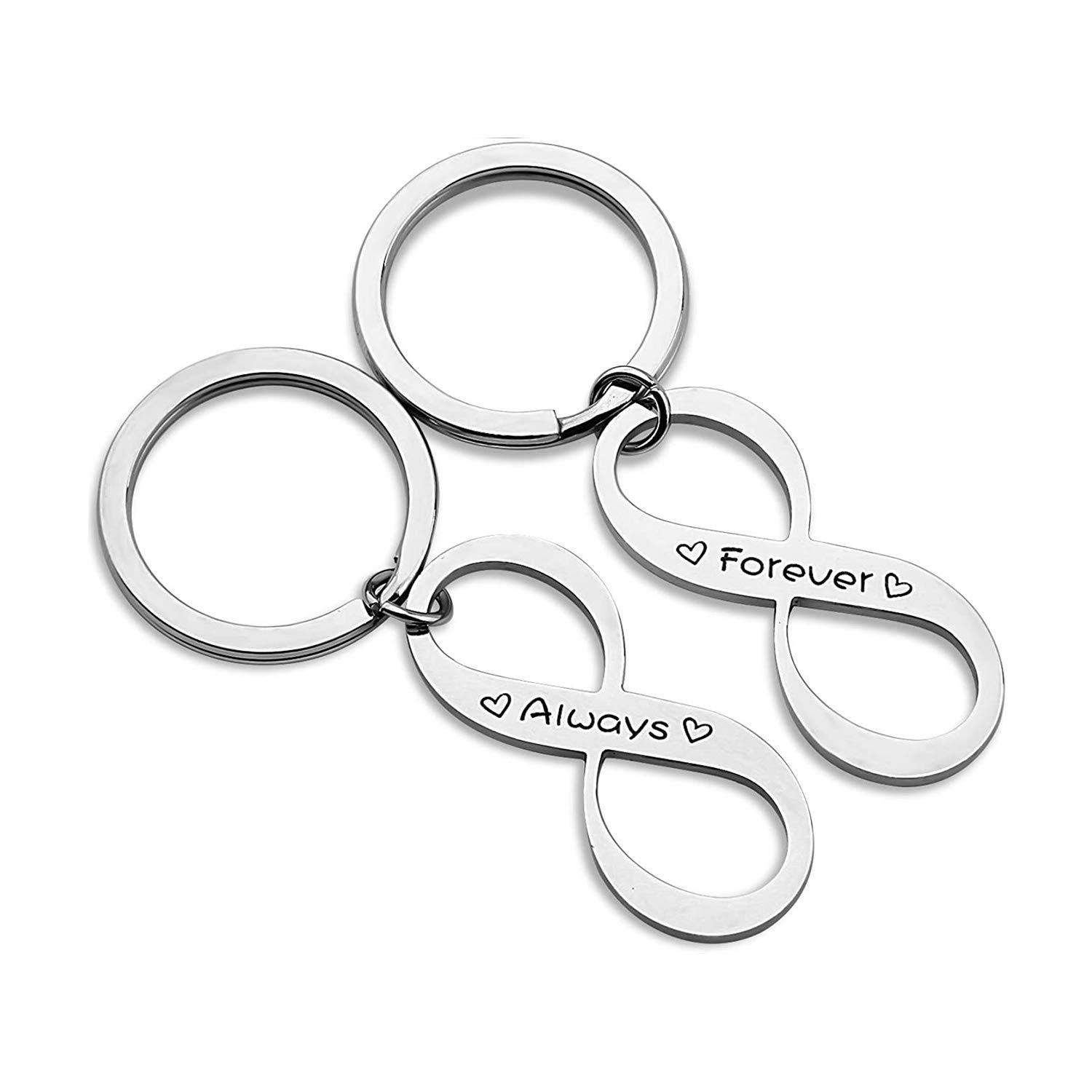 TGBJE Always Forever keychain Set Wedding Gift Boyfriend Gift Girlfriend Gift Long Distance Gift (Always Forever Gift)