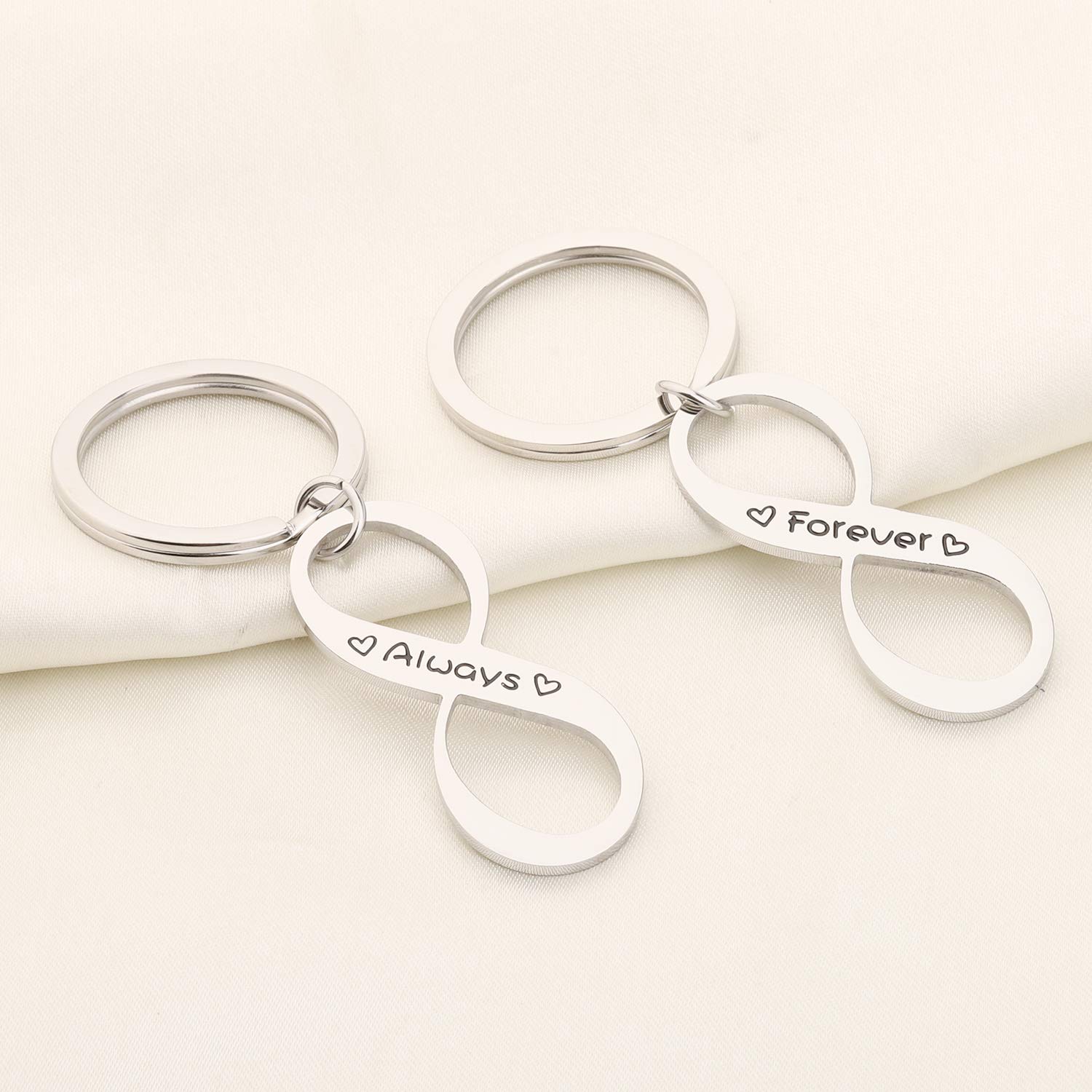 TGBJE Always Forever keychain Set Wedding Gift Boyfriend Gift Girlfriend Gift Long Distance Gift (Always Forever Gift)