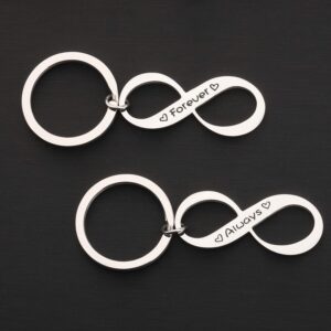 TGBJE Always Forever keychain Set Wedding Gift Boyfriend Gift Girlfriend Gift Long Distance Gift (Always Forever Gift)