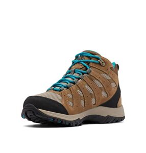 columbia women's redmond iii mid waterproof walking shoe hiking, khaki ii/sea level, 10