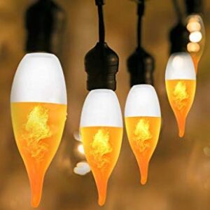 LED VIVID FLAME-6 Pack 1800K LED flame effect light bulb with FCC Certification,E12 flicker flame candelabra bulb,for Hotel/Garden/Coffee/Festival Decoration.