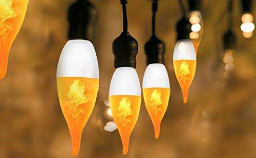 LED VIVID FLAME-6 Pack 1800K LED flame effect light bulb with FCC Certification,E12 flicker flame candelabra bulb,for Hotel/Garden/Coffee/Festival Decoration.