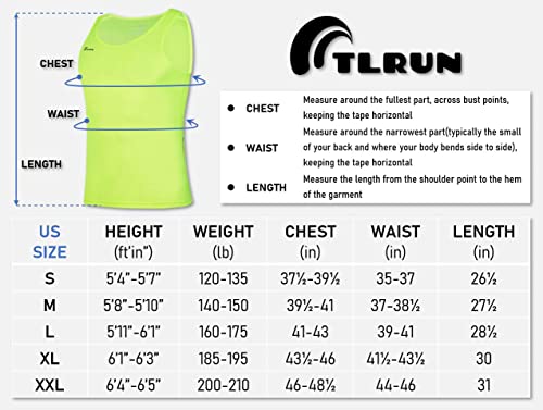 TLRUN Men's Running Tank Top Ultra Lightweight Marathon Singlet Shirts Dry Fit Yoga Workout Sleeveless T-Shirts(X-Large Yellow)