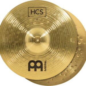 Meinl Cymbals HCS 15” Hihats (Hi Hat) Cymbals for Drum Set, Pair— Made in Germany — Traditional Medium Brass, 2-Year Warranty (HCS15H)